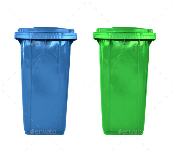 plastic garbage bins isolated Stock Photo by ozaiachin | PhotoDune