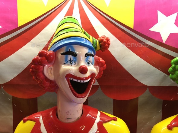 Clown at retro arcade Stock Photo by inkspotting | PhotoDune