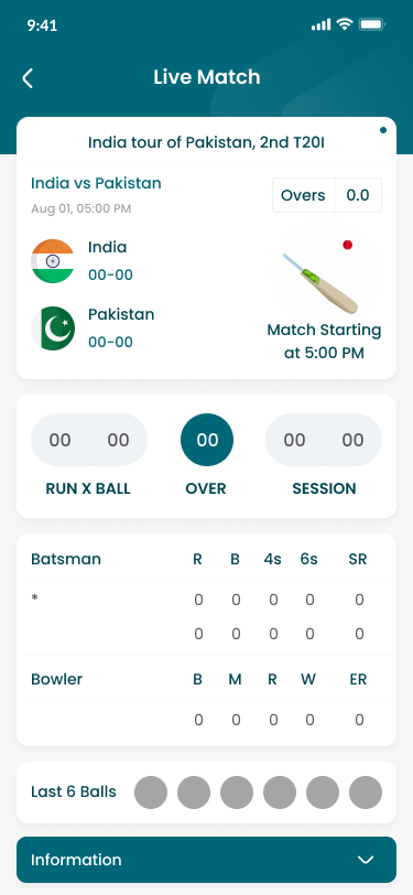 CrickScor - Fresh Flutter App Ui Template for Cricket Score by jpatgir