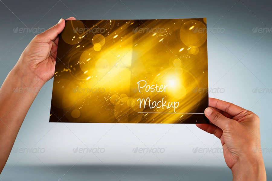 Hand Display Poster Mockup, Graphics | GraphicRiver