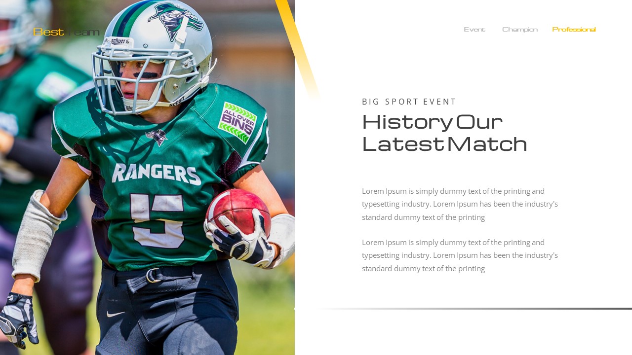 American Football Powerpoint Template, Presentation Templates ...