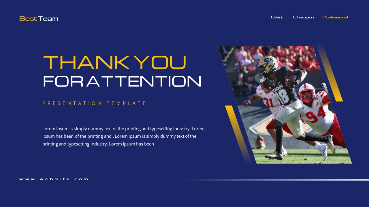 American Football Powerpoint Template, Presentation Templates ...