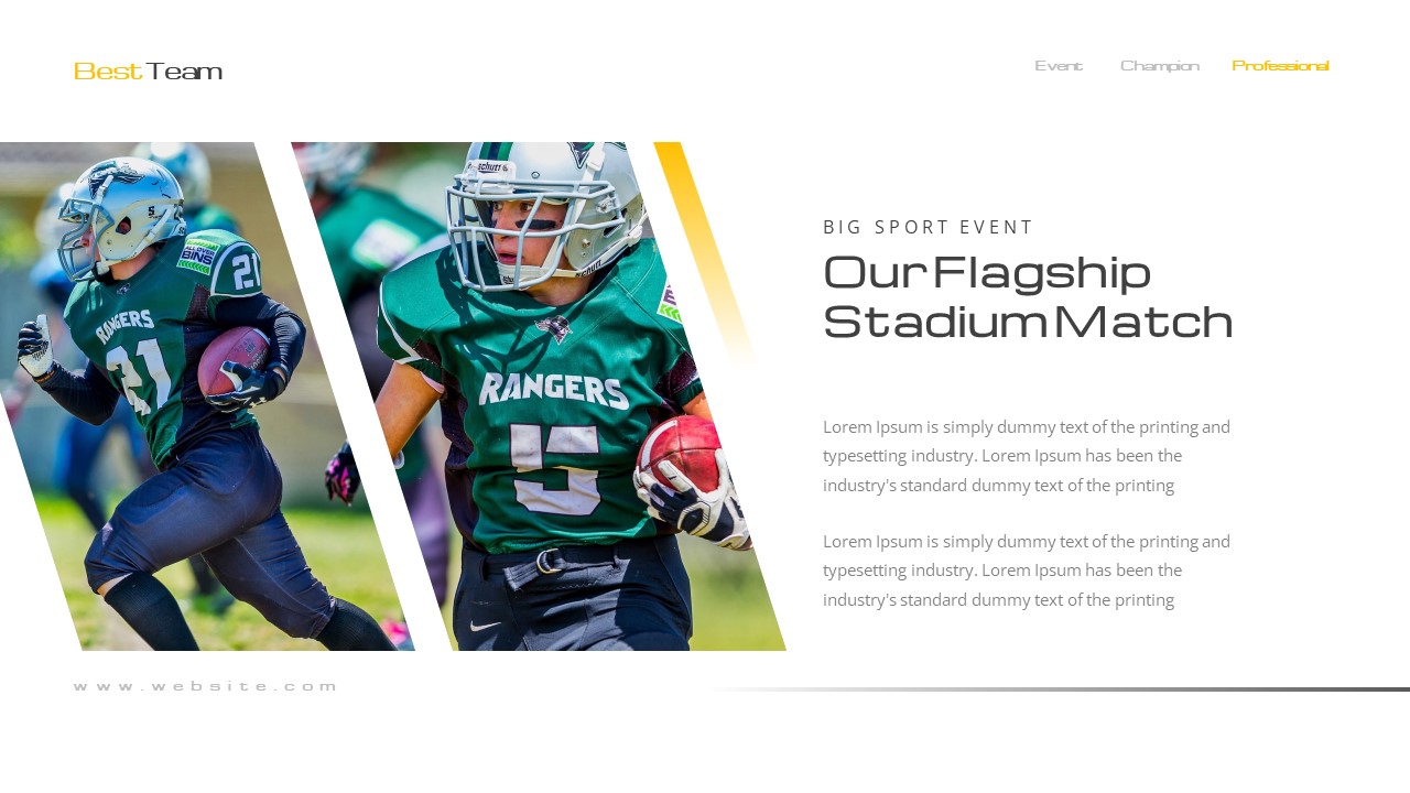 American Football Powerpoint Template, Presentation Templates ...