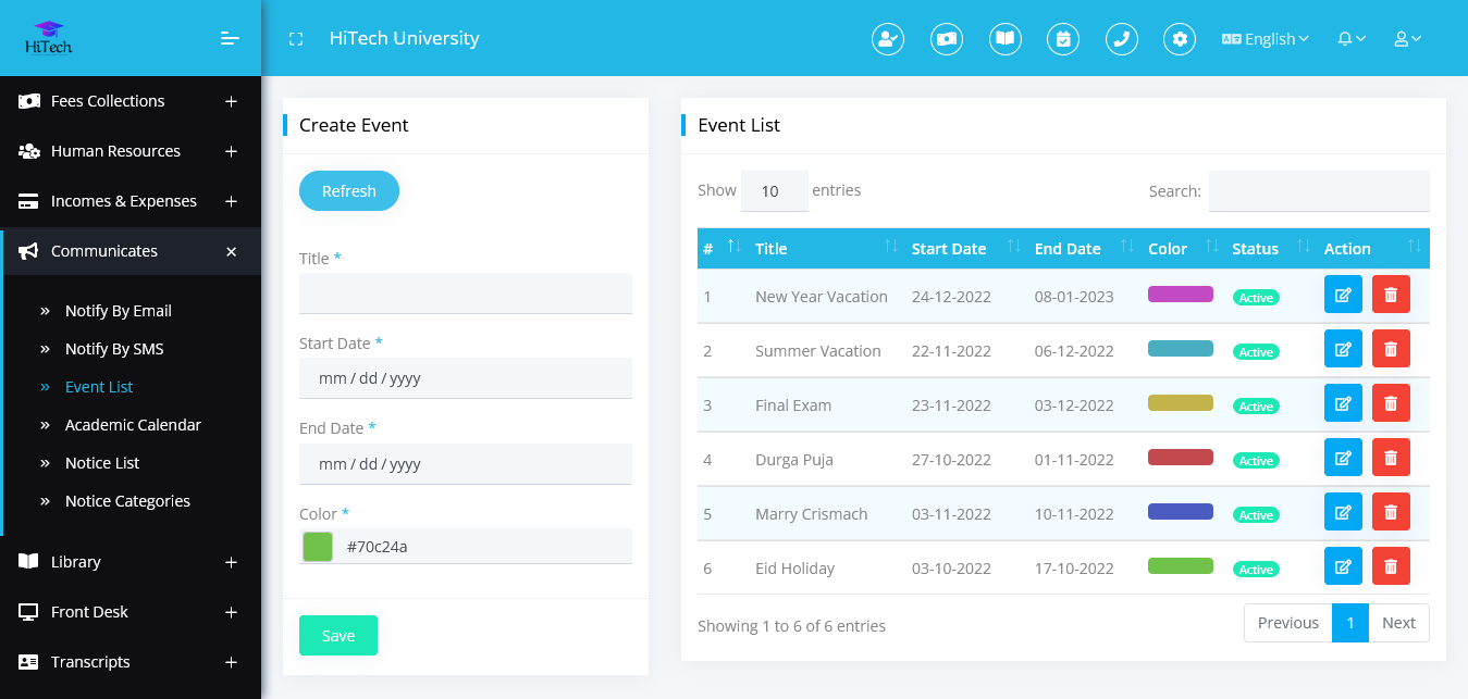 HiTech - University Management System, Institute And College by Hi ...