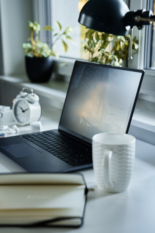 Interior of workplace at home Stock Photo by Lazy_Bear | PhotoDune