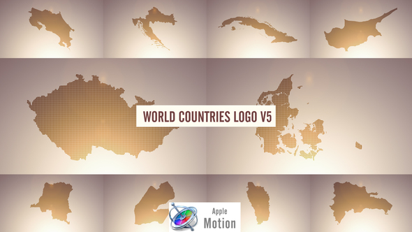 World Countries Logo & Titles V5 - Apple Motion, Apple Motion Templates