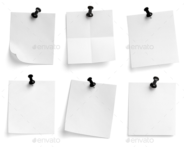 note paper push pin message red white black Stock Photo by dvatri ...