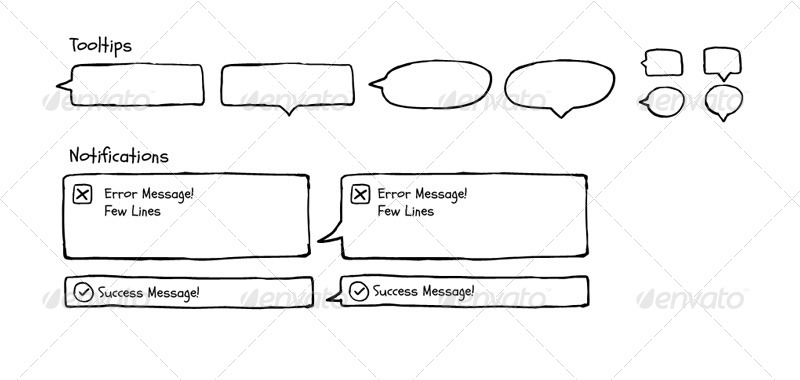 Hand-Drawn UI Kit, Web Elements | GraphicRiver