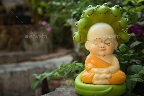 Cute monk Statue Stock Photo by tehcheesiong | PhotoDune