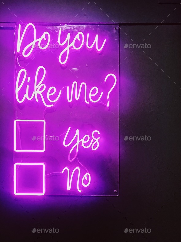 Pink neon sign Stock Photo by Hellobelleelle | PhotoDune