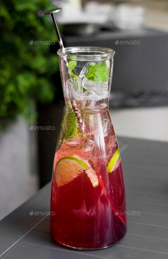 Homemade red lemonade Stock Photo by mirarahneva | PhotoDune