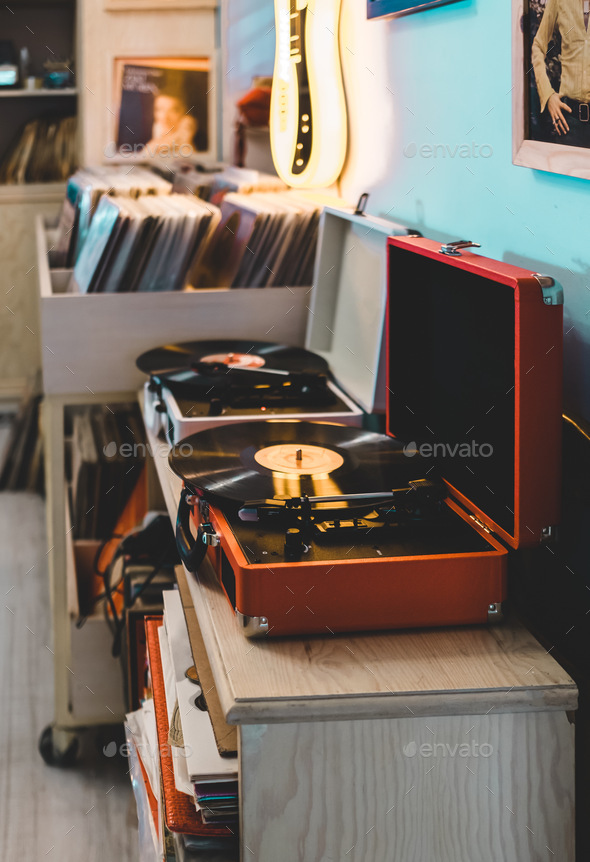 old record player nostalgia Stock Photo by mstfkaya | PhotoDune