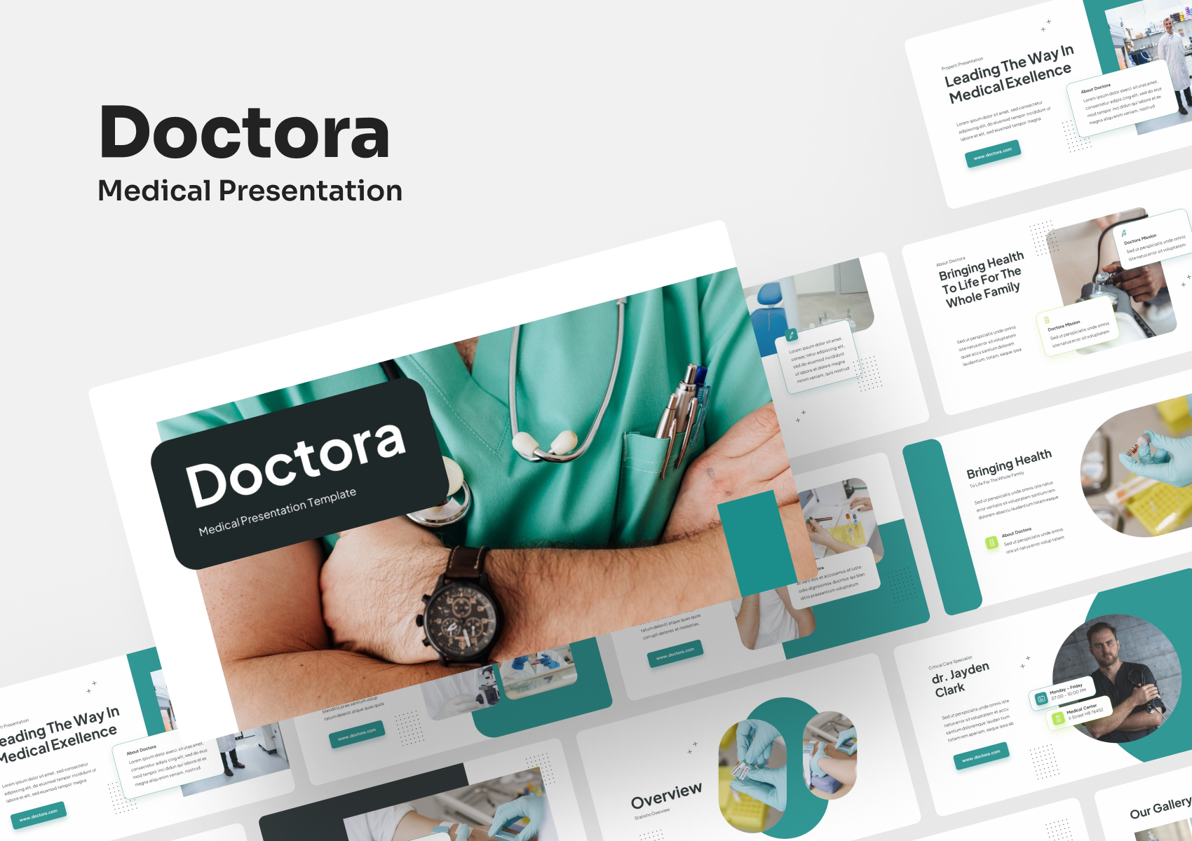 Doctora - Medical Power Point Presentation, Presentation Templates