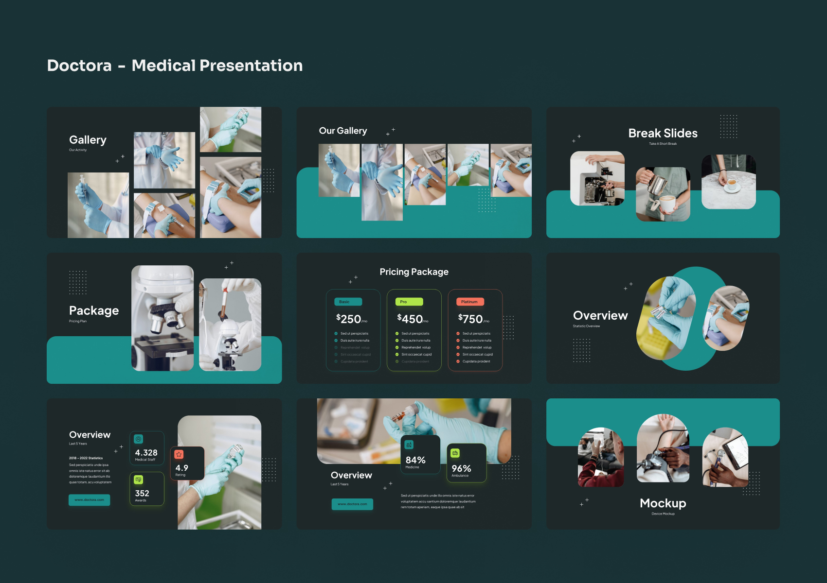 Doctora - Medical Power Point Presentation, Presentation Templates