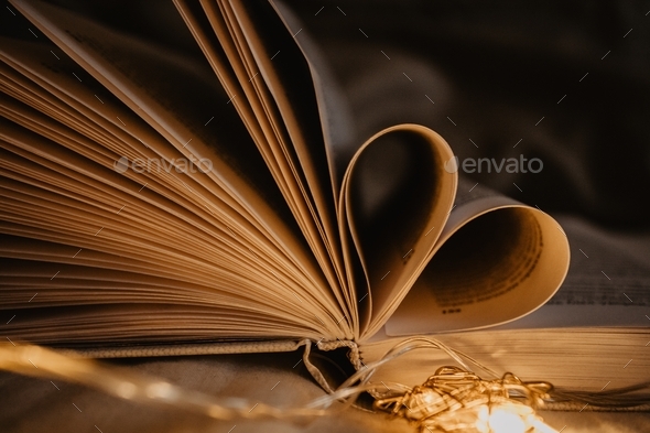 book / love reading / hearts in the wild / heart with pages Stock Photo ...