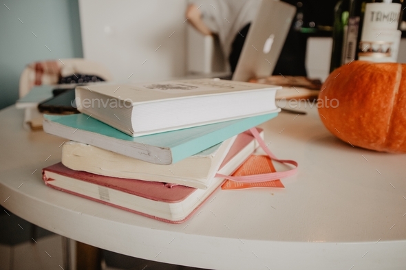 study books / student life / notebooks Stock Photo by LesiaScotch