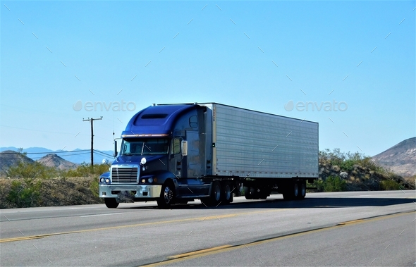 Trucking! Blue Big Rig! NOMINATED!! Stock Photo by AZ-BLT | PhotoDune