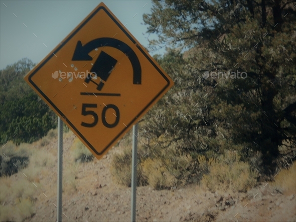 Street Signs! Danger! Trucks Tip Over! Stock Photo by AZ-BLT | PhotoDune