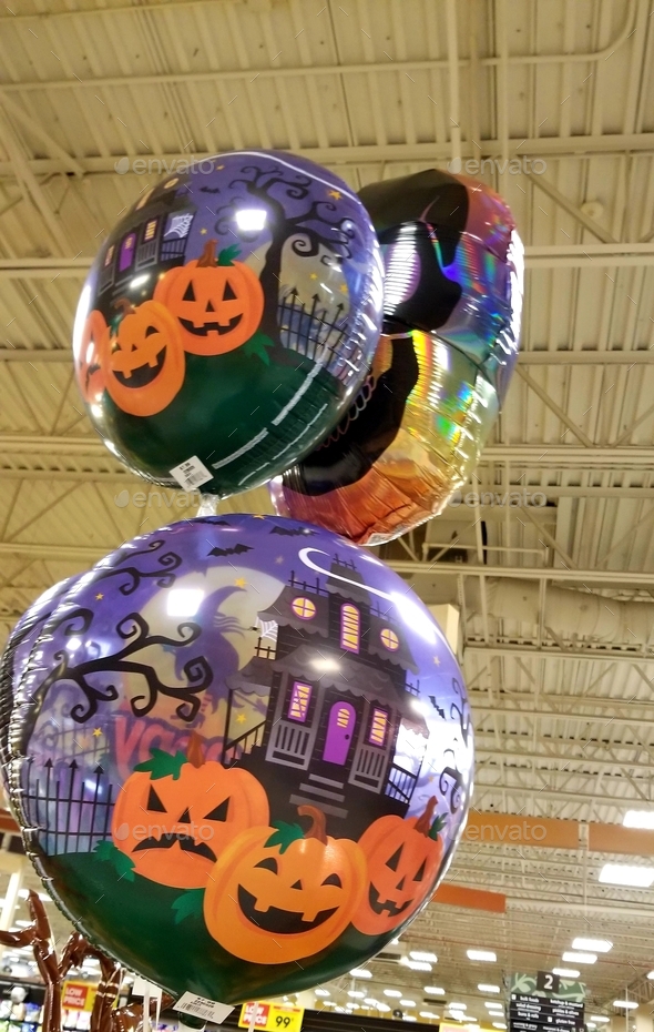 Spooky! Haunted Halloween Mylar Balloons! Stock Photo by AZ-BLT | PhotoDune