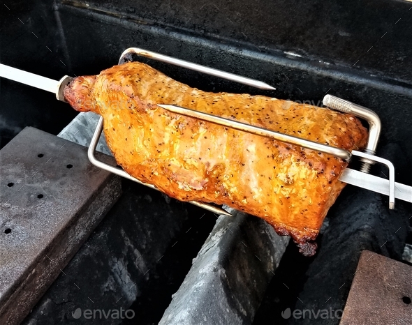Backyard Barbeque! Pork Roast on a Spit! Stock Photo by AZ-BLT | PhotoDune