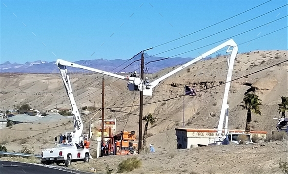 Utility Lineman! Stock Photo by AZ-BLT | PhotoDune