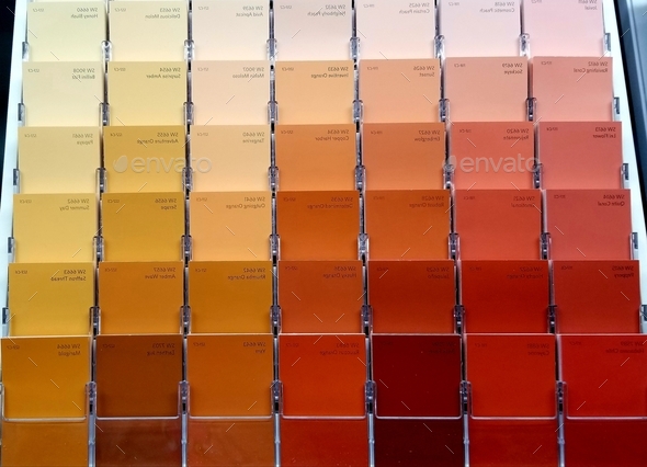 ORANGE! Palette of shades of orange paint. Stock Photo by AZ-BLT ...