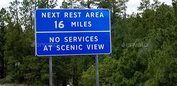 Street and Road Signs! Rest Area! Stock Photo by AZ-BLT | PhotoDune