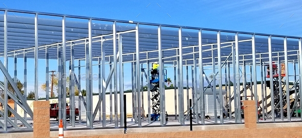 URBAN GEOMETRY! The squares and rectangle shapes of steel in an ...