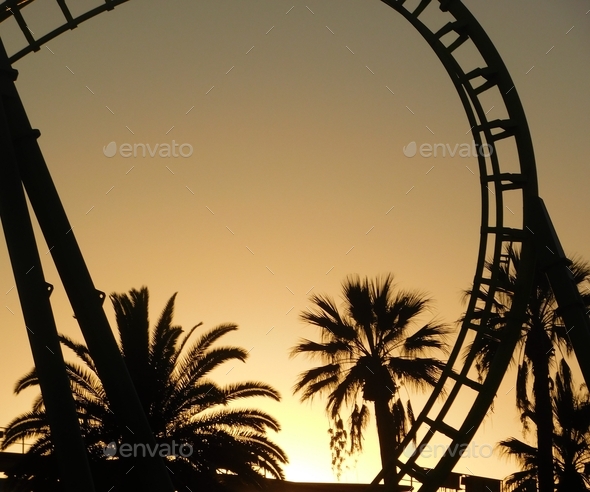 Roller Coaster at Sunset Stock Photo by AZ-BLT | PhotoDune