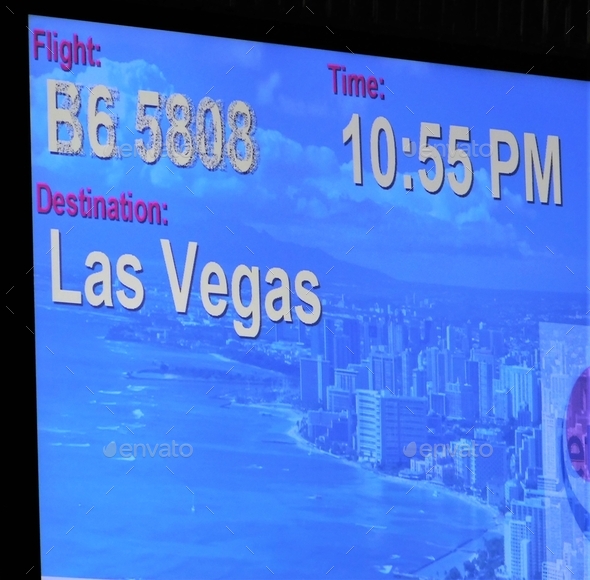 Airport Airline Terminal Departure Gate Sign Showing the Time and ...