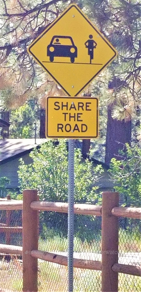 Street Signs! Share the Road! Stock Photo by AZ-BLT | PhotoDune