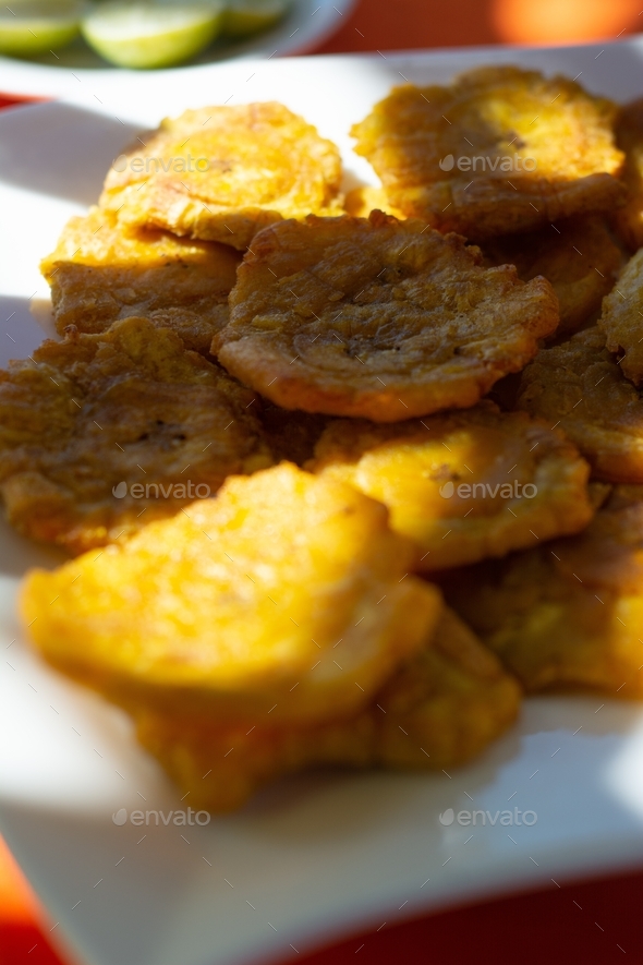 Plantain tostones. Patacon. Banana tortillas. Have fun. Latin American ...