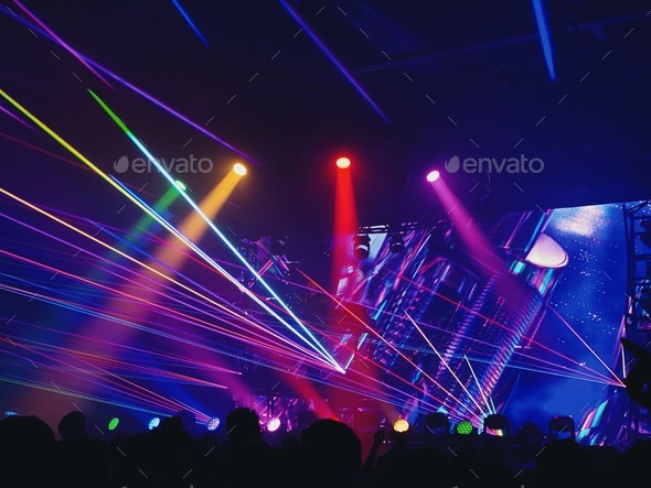Laser show at a concert Stock Photo by VforVictoria | PhotoDune