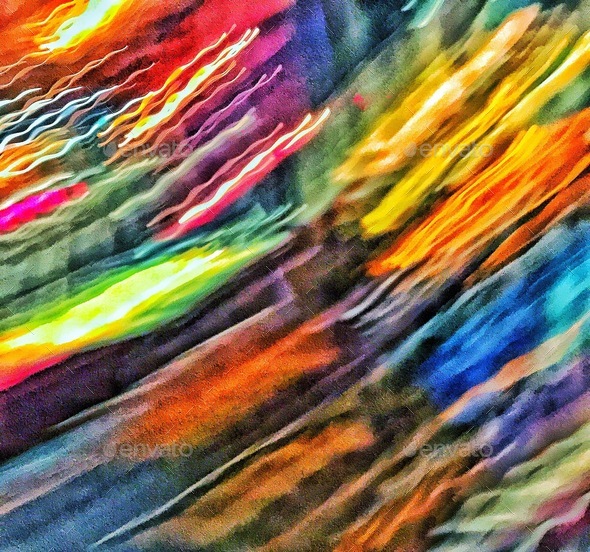 Color streaked fine art Erratic blurs of jagged color Accidental ...