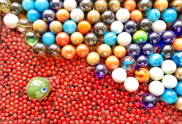Visualizing Data with marbles and beads Stock Photo by spencerpa440