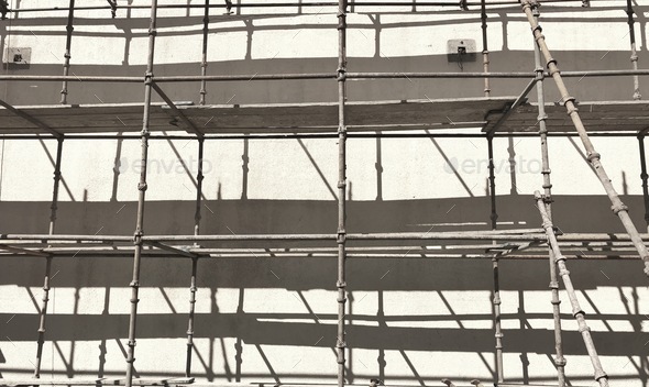 Lines Parallel Perpendicular Diagonal Scaffolding Construction Metal ...