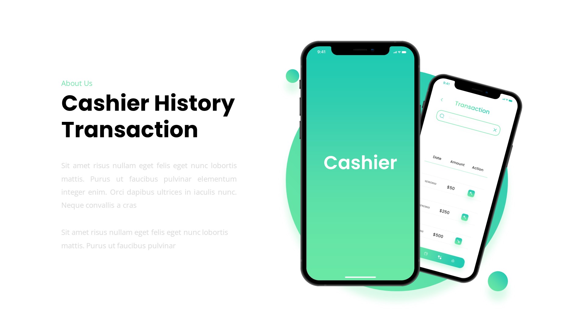 Cashier - Payment Mobile App Google Slides Template, Presentation Templates