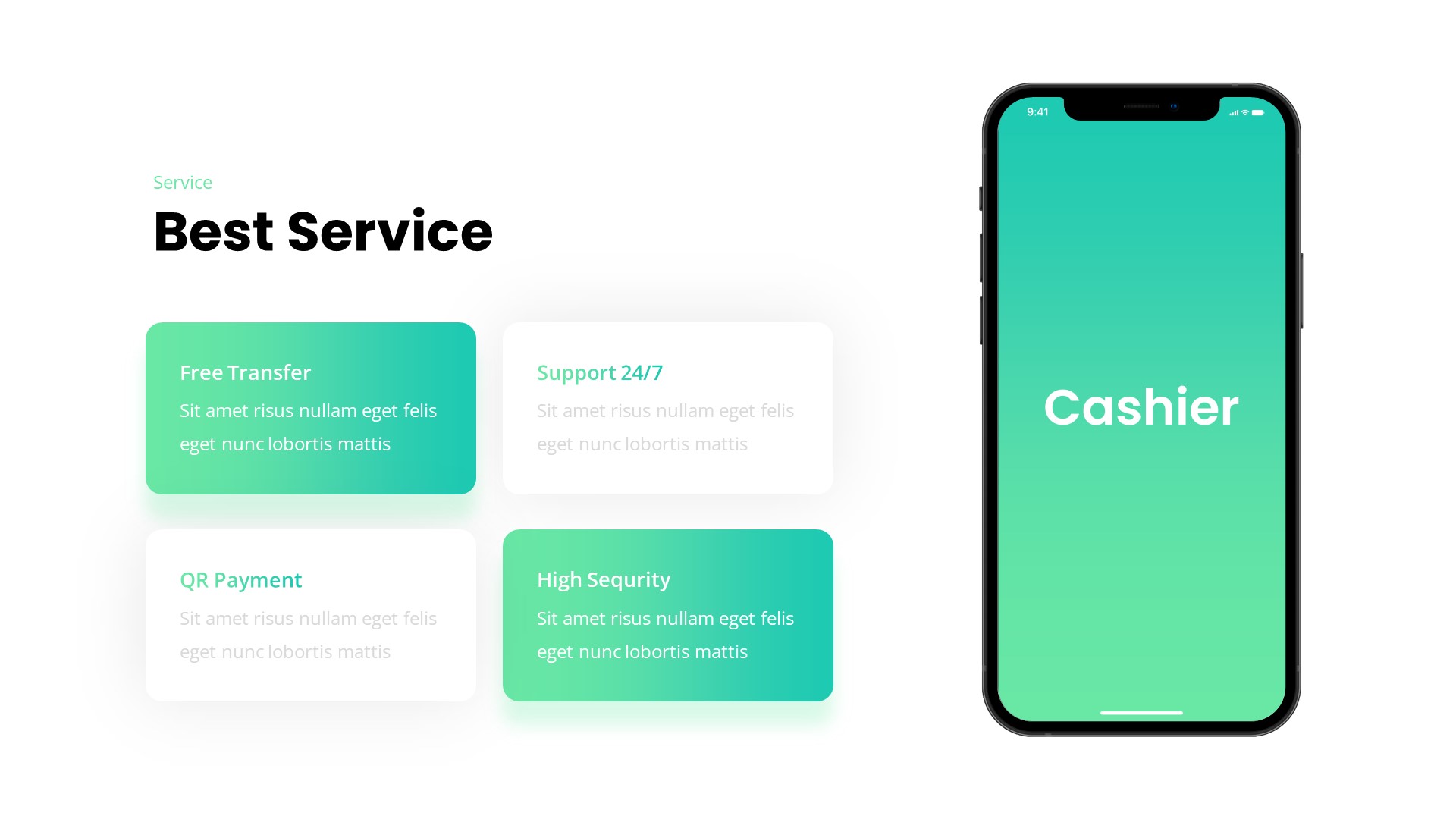 Cashier - Payment Mobile App Google Slides Template, Presentation Templates