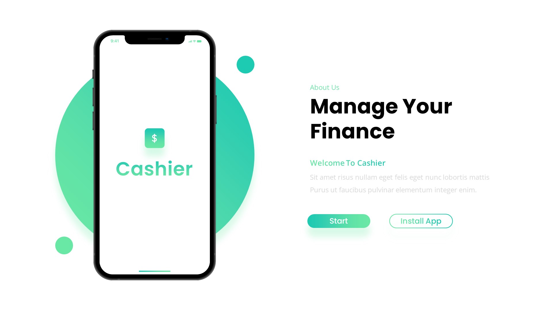Cashier - Payment Mobile Apps Powerpoint Template, Presentation Templates