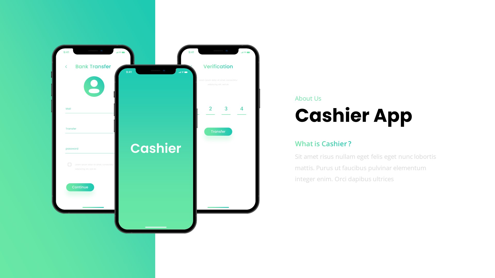 Cashier - Payment Mobile Apps Powerpoint Template, Presentation Templates