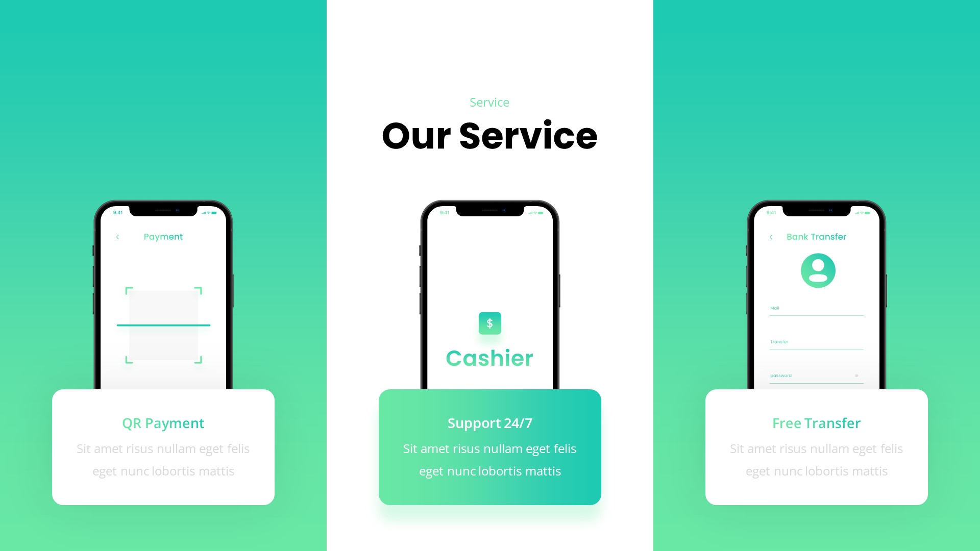 Cashier - Payment Mobile Apps Powerpoint Template, Presentation Templates