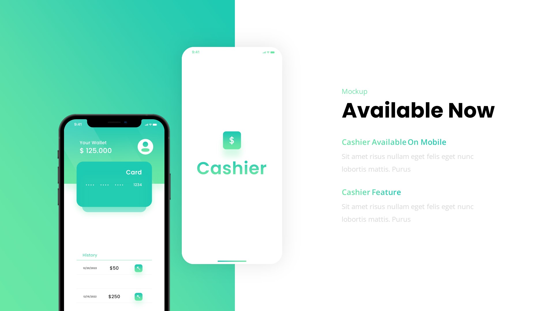 Cashier - Payment Mobile Apps Powerpoint Template, Presentation Templates