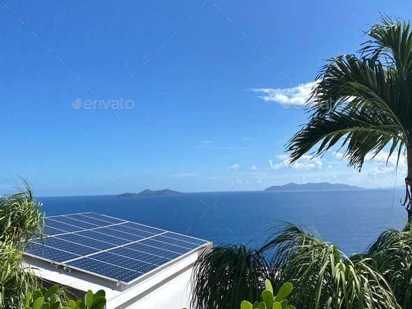 Tropical solar panels Stock Photo by spencerpa440 | PhotoDune