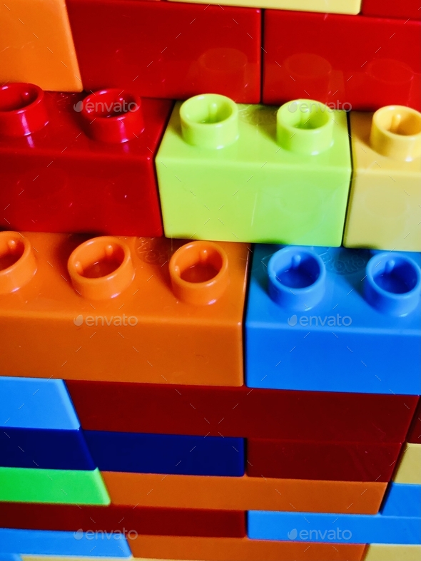 Colorful lego bricks stacked. Stock Photo by marisap7 | PhotoDune