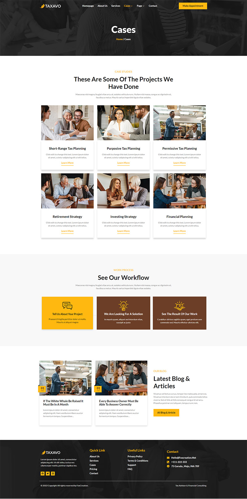 Taxavo - Tax Advisor & Financial Consulting Elementor Template Kit by ...