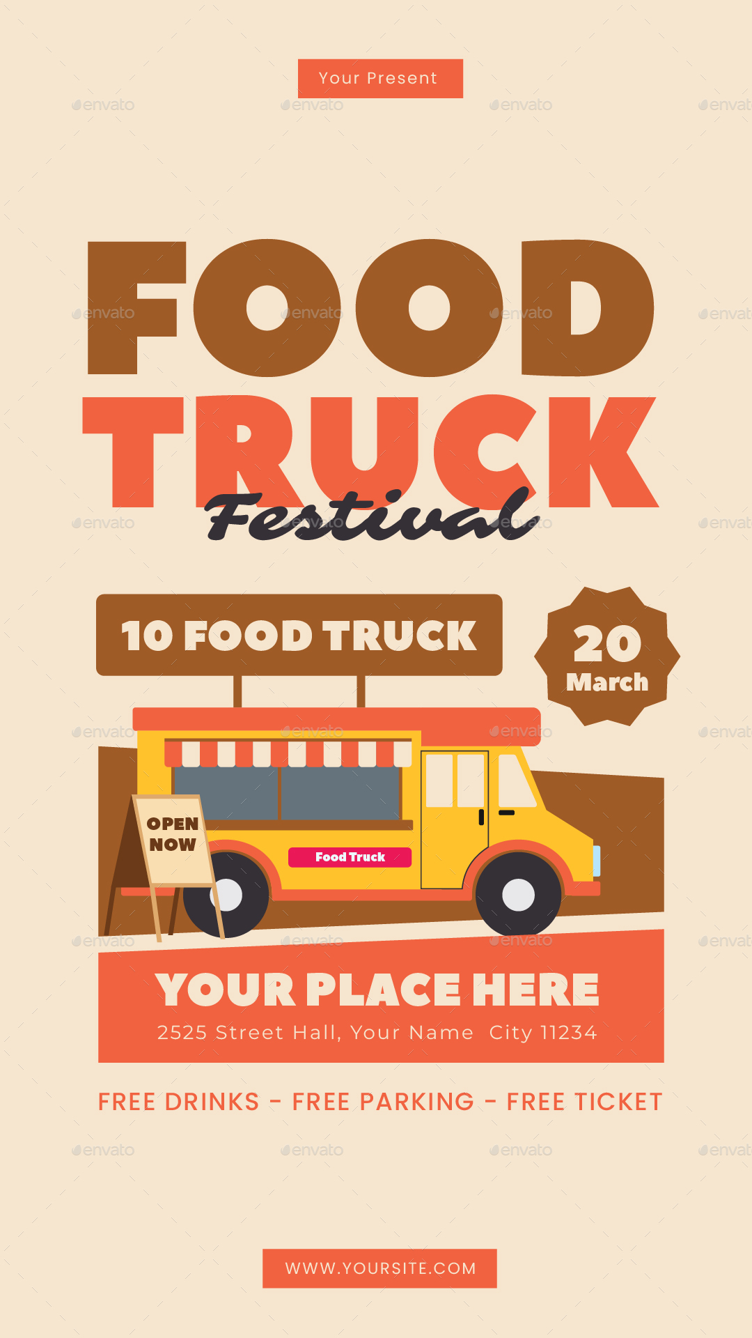 Food Truck Flyer, Print Templates | GraphicRiver