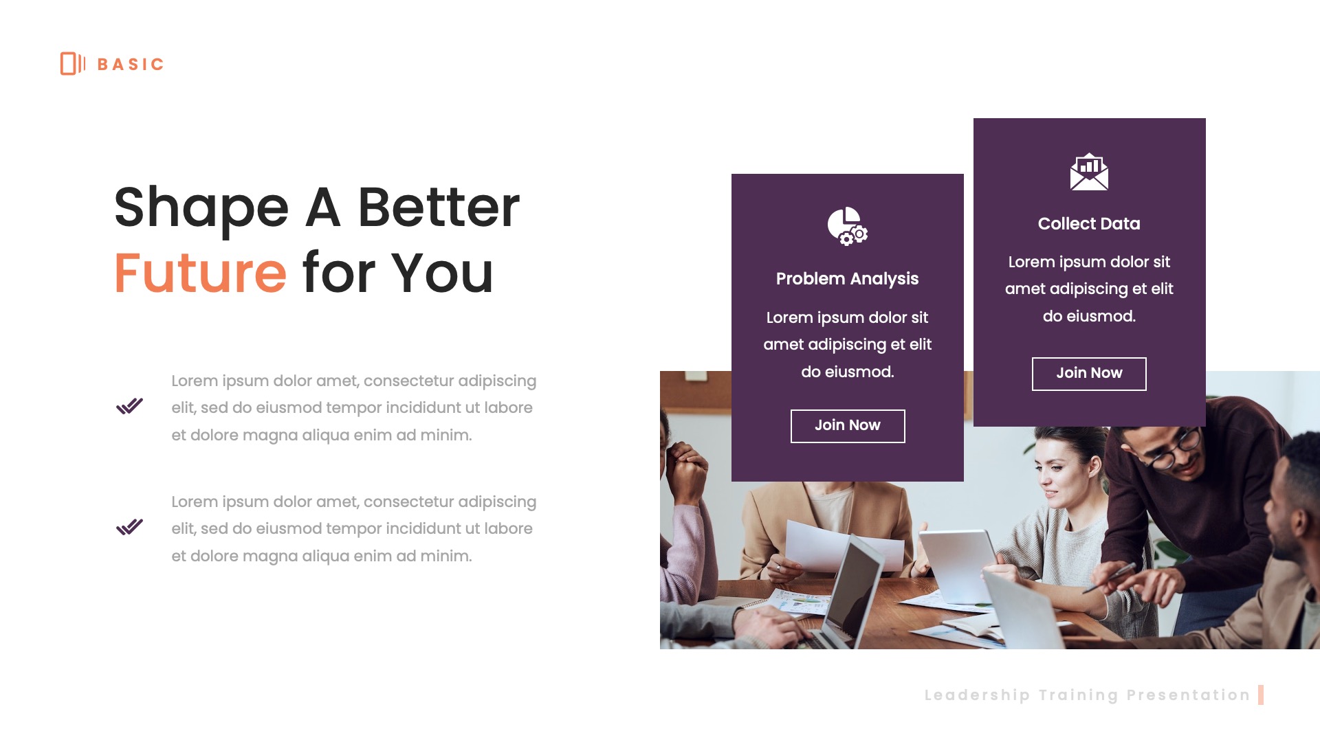 Basic - Leadership Training Presentation PowerPoint, Presentation Templates