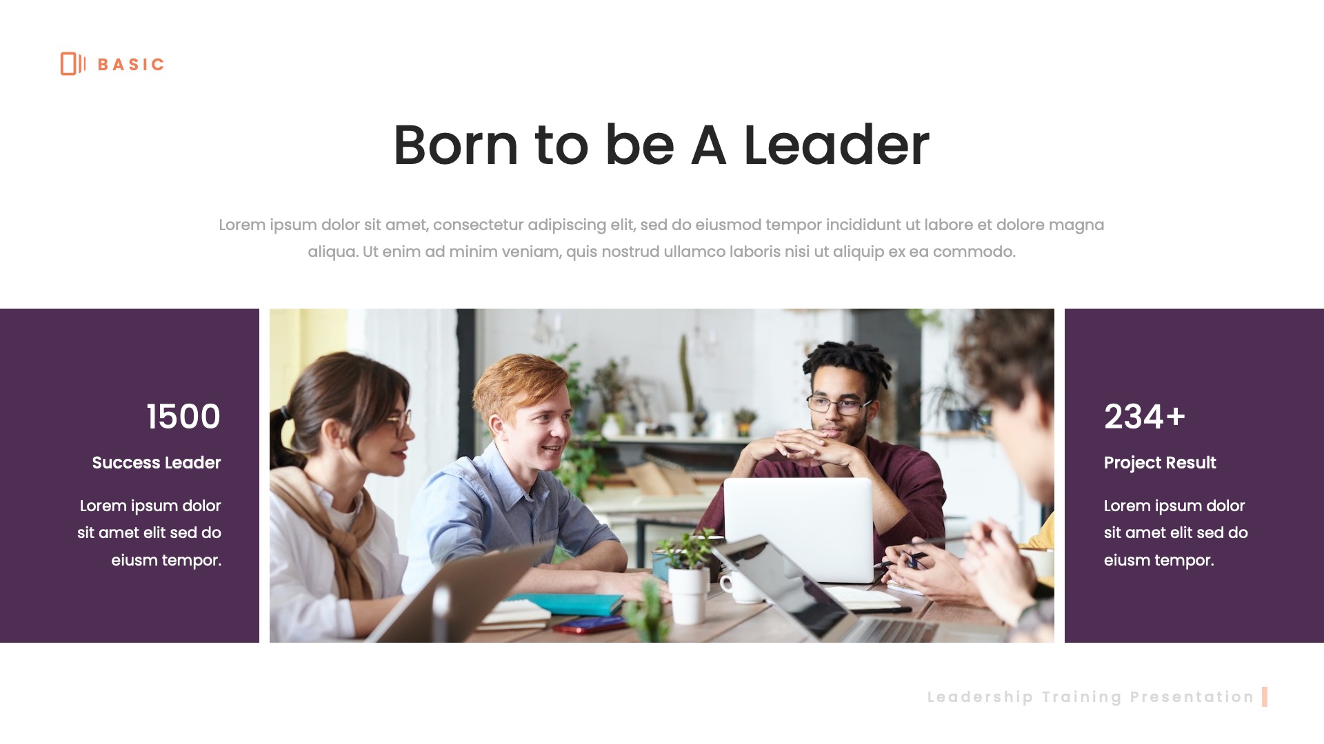 Basic - Leadership Training Presentation PowerPoint, Presentation Templates