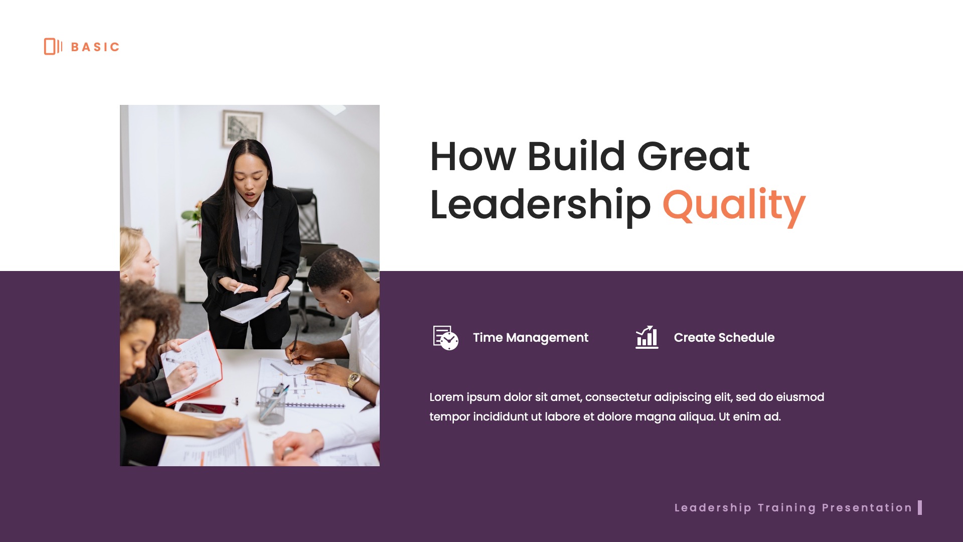 Basic - Leadership Training Presentation PowerPoint, Presentation Templates