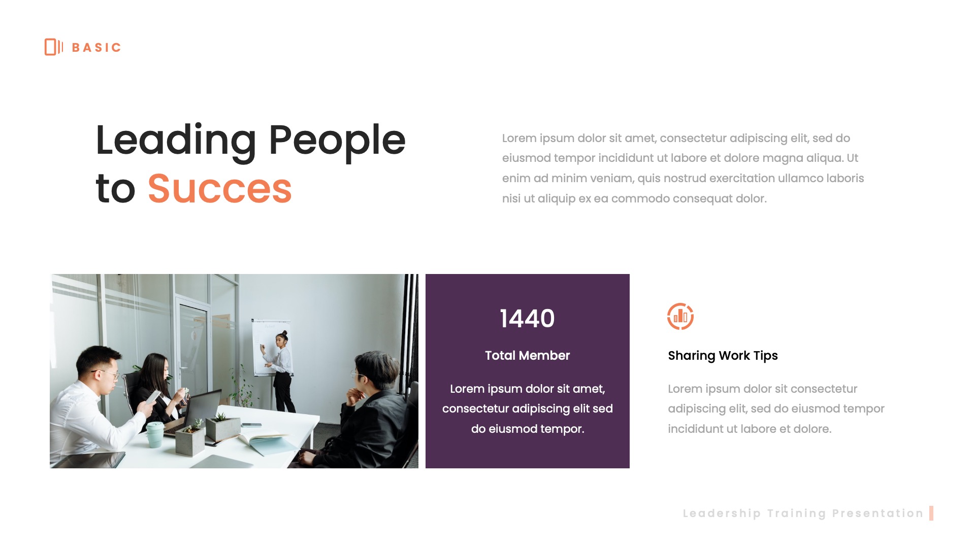 Basic - Leadership Training Presentation PowerPoint, Presentation Templates